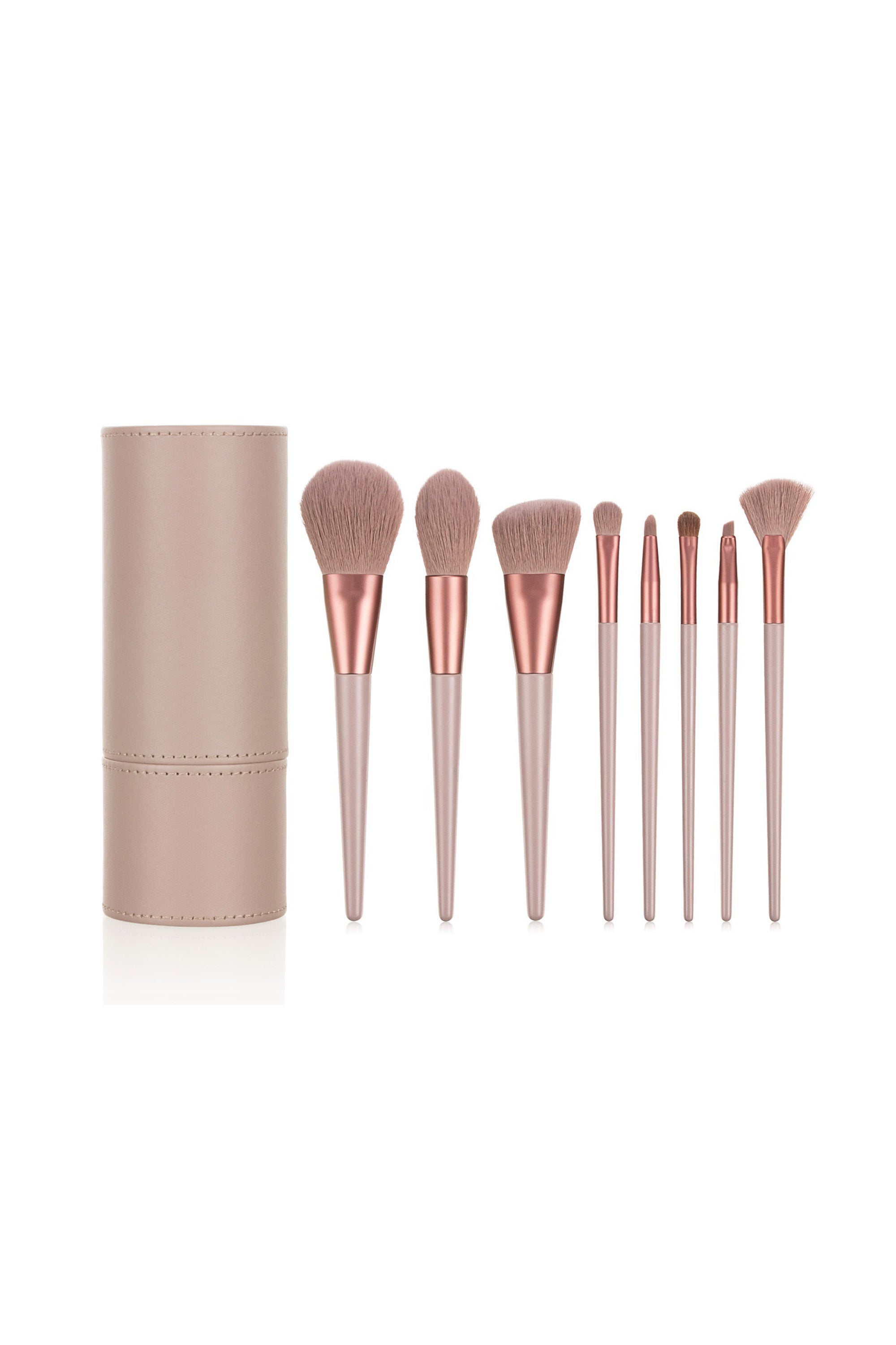 8Pcs Wooden Handle Soft Brush Set with Case – DUNTERY UK