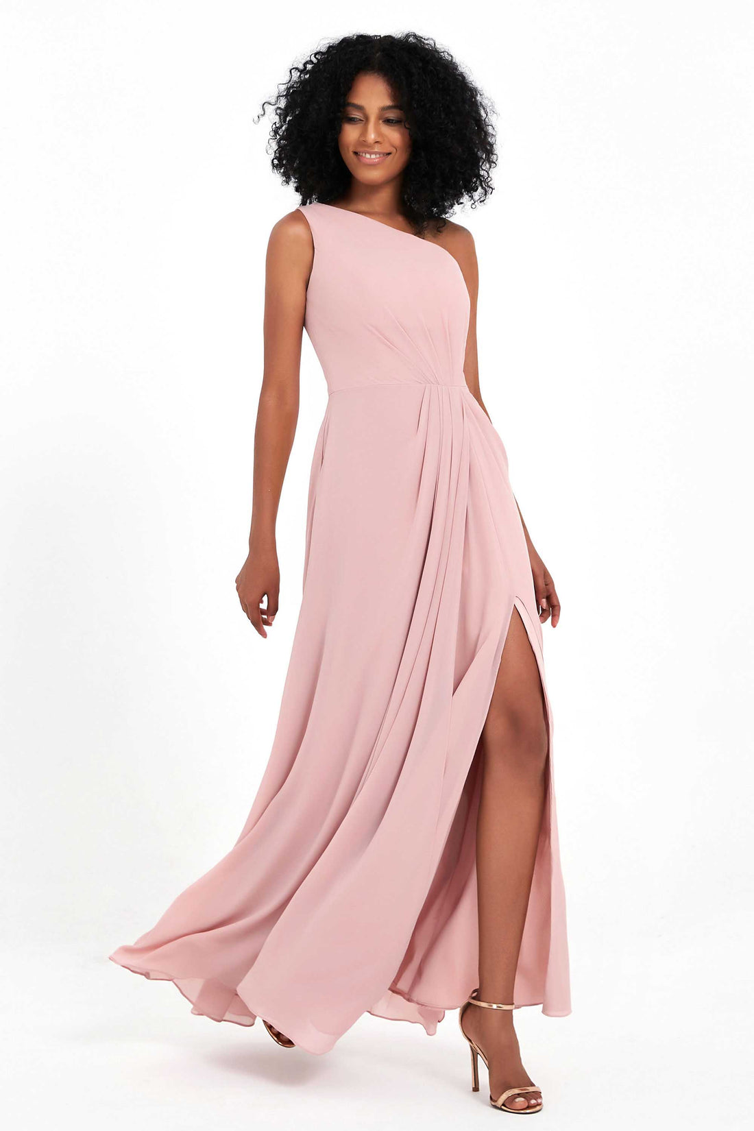 One Shoulder High Slit Long Gown – DUNTERY UK